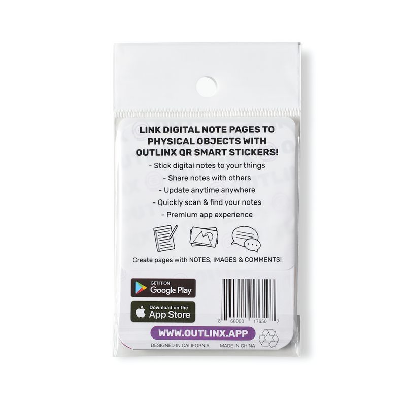 The Original 32 QR Labels for Digital Notes | Outlinx Shop